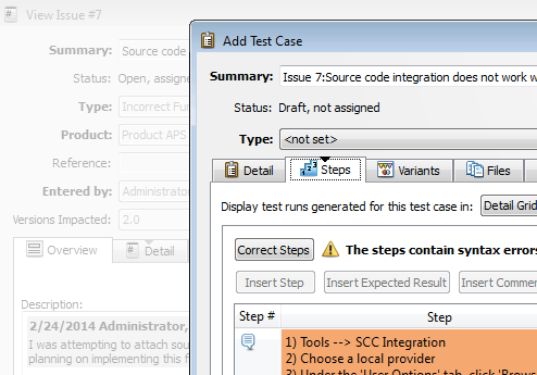 Perforce – Test Case Management – ESL